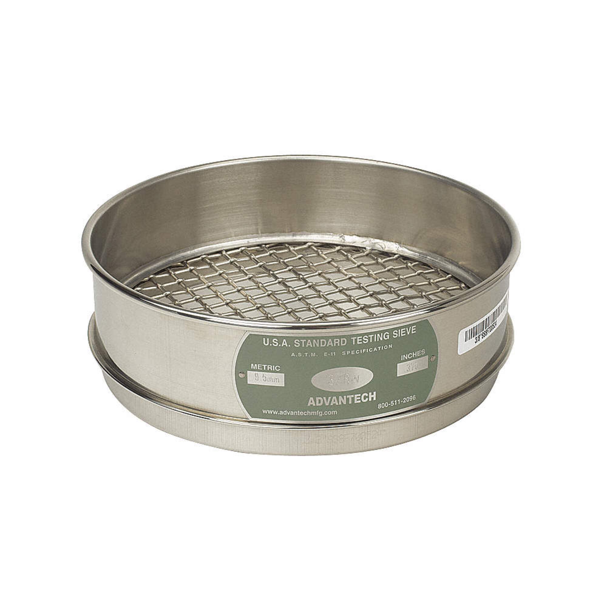 Advantech - 1/2&SS8F - USA Standard Testing Sieve, Coarse, Stainless ...