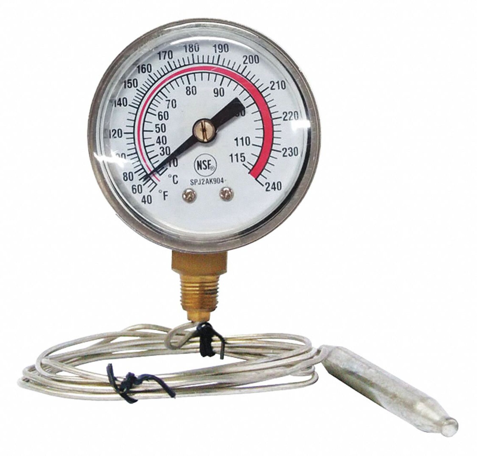 Other - 1EPE8 - Analog Panel Mount Thermometer: 40 to 240F/5 to 115C, 2 ...
