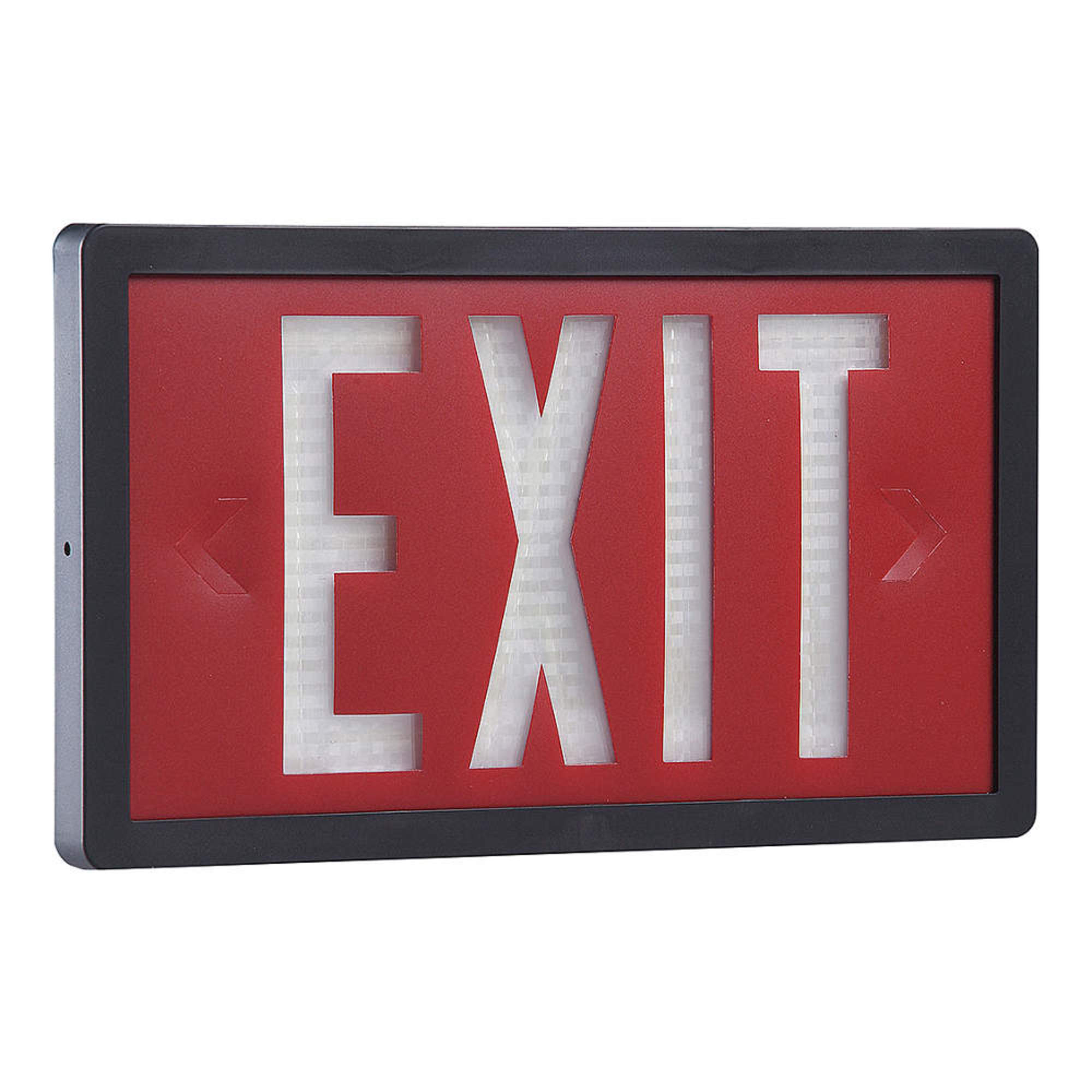 Isolite - SLX-60-S-10-R - Self-Luminous Exit Sign: 1 Faces, Red, Black ...