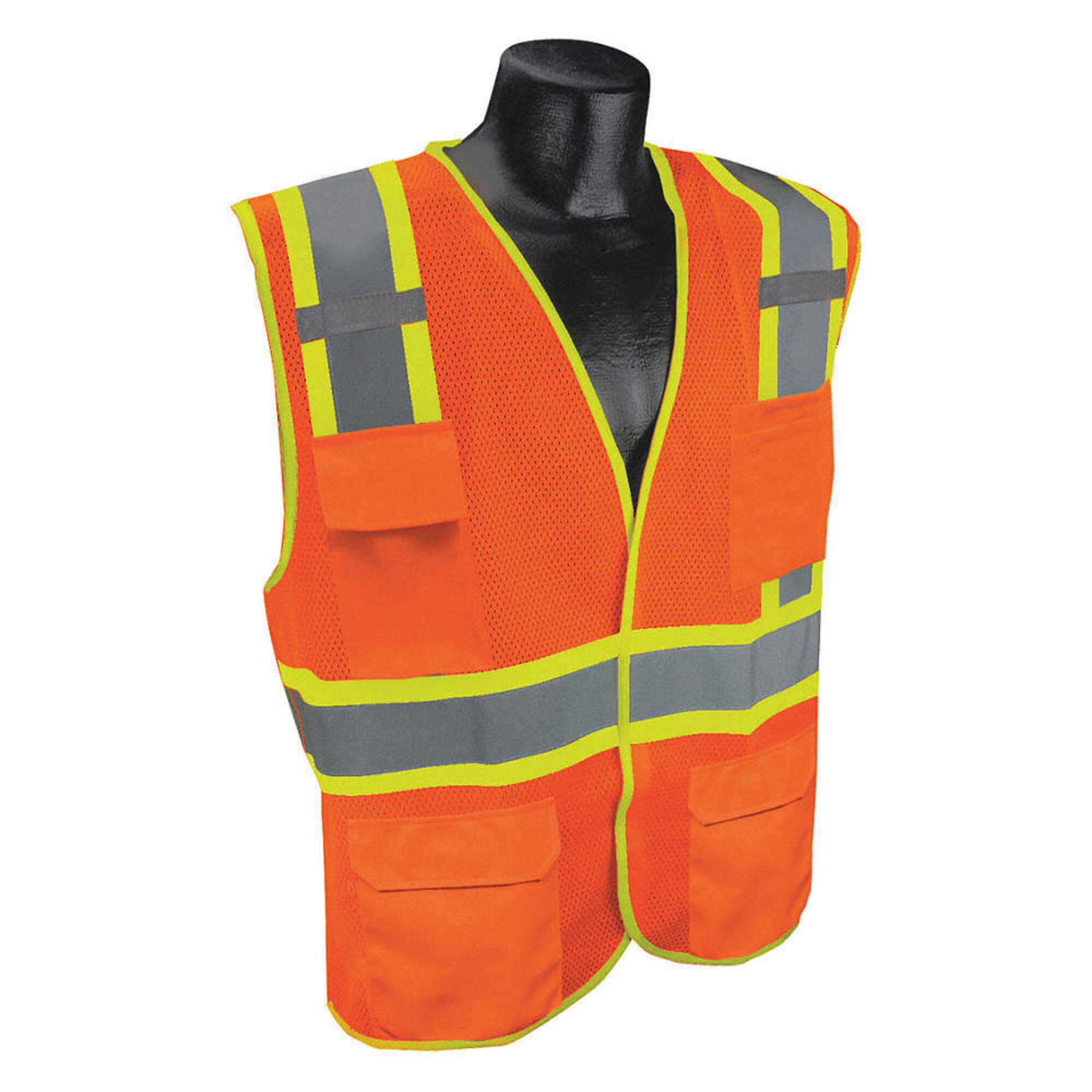 Condor / SinSco - 53YN56 - High-Visibility Vest: ANSI Class 2, U, 4XL ...