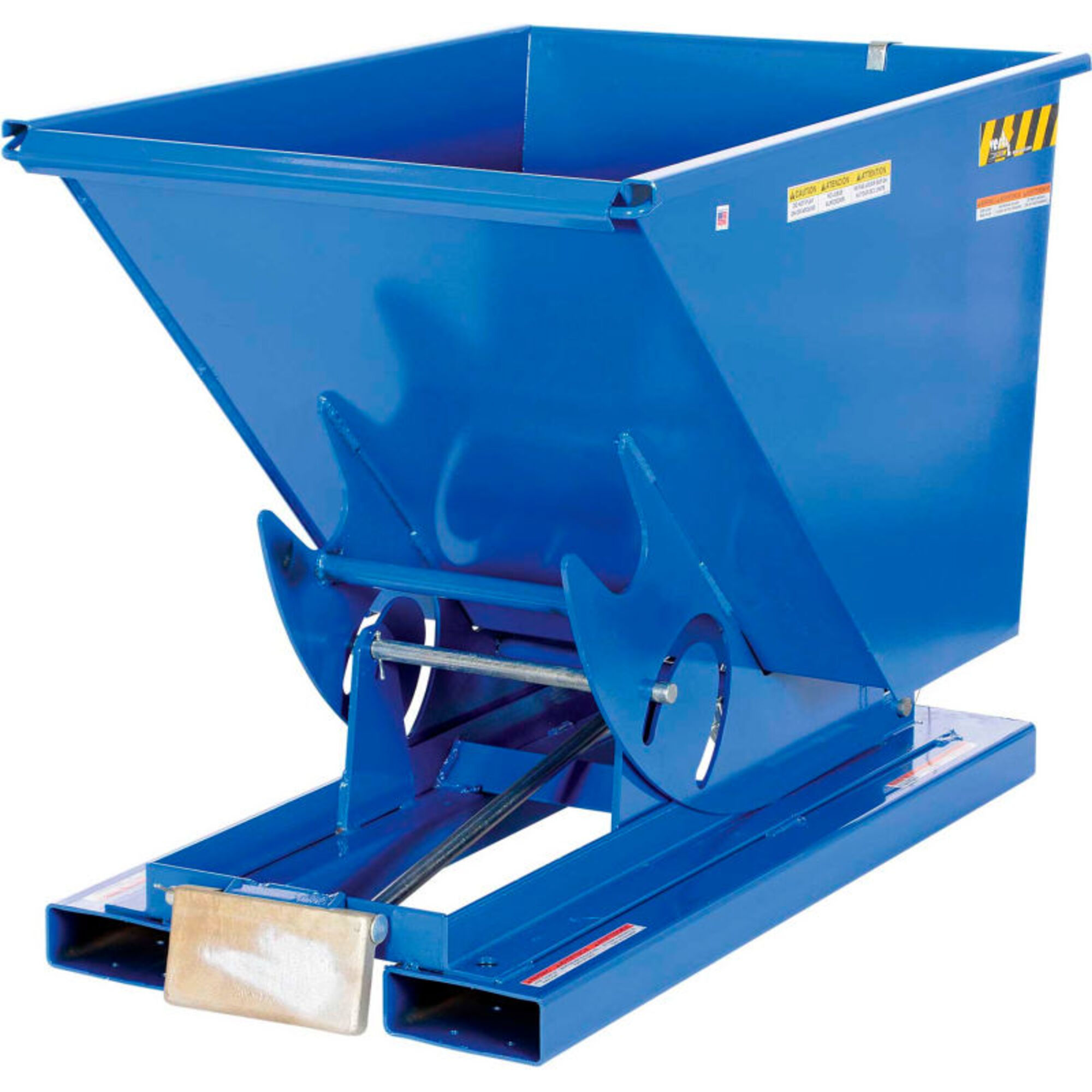 Vestil - D-75-HD - Steel Self-Dumping Forklift Hopper W/ Bump Release ...