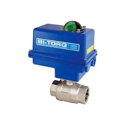 Bi-Torq - IS-2P-10-200-E-A-4-VP - 1" 2-Pc SS NPT Ball Valve W/NEMA 4 ...