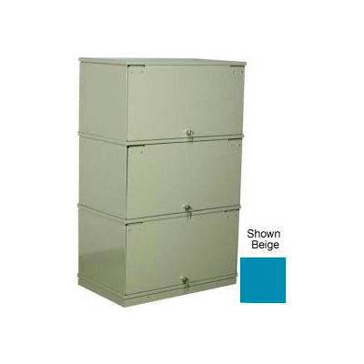 Stackbin - 3-3DDXRBL - Three-Shelf Lockable X-Ray Storage Cabinet, Blue | Medical Cabinets ...