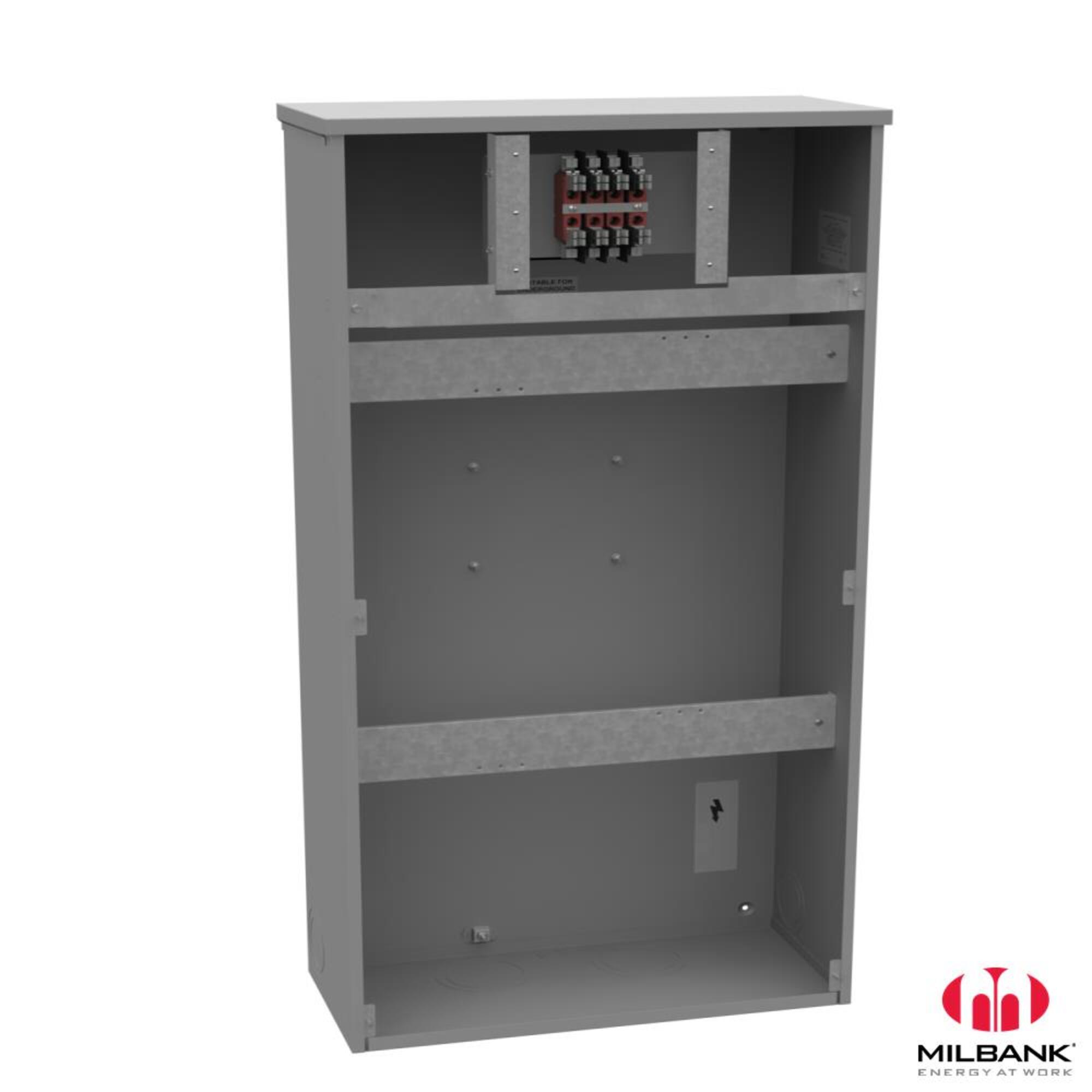 Milbank - U3340-O - U3340-O 6 Term, Ringed, Plain Top, Test Switch ...