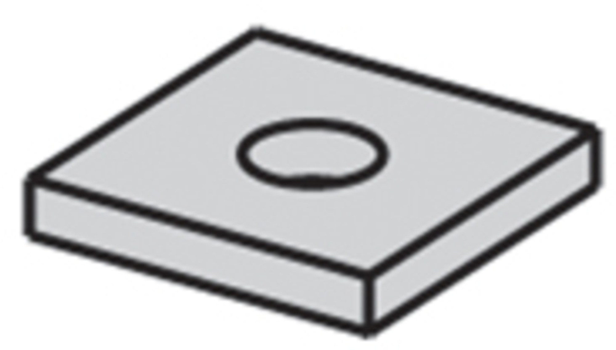 Stanley Sales - 316SSSQW12 - Square Washer, 1/2" Hole, Stainless Steel ...