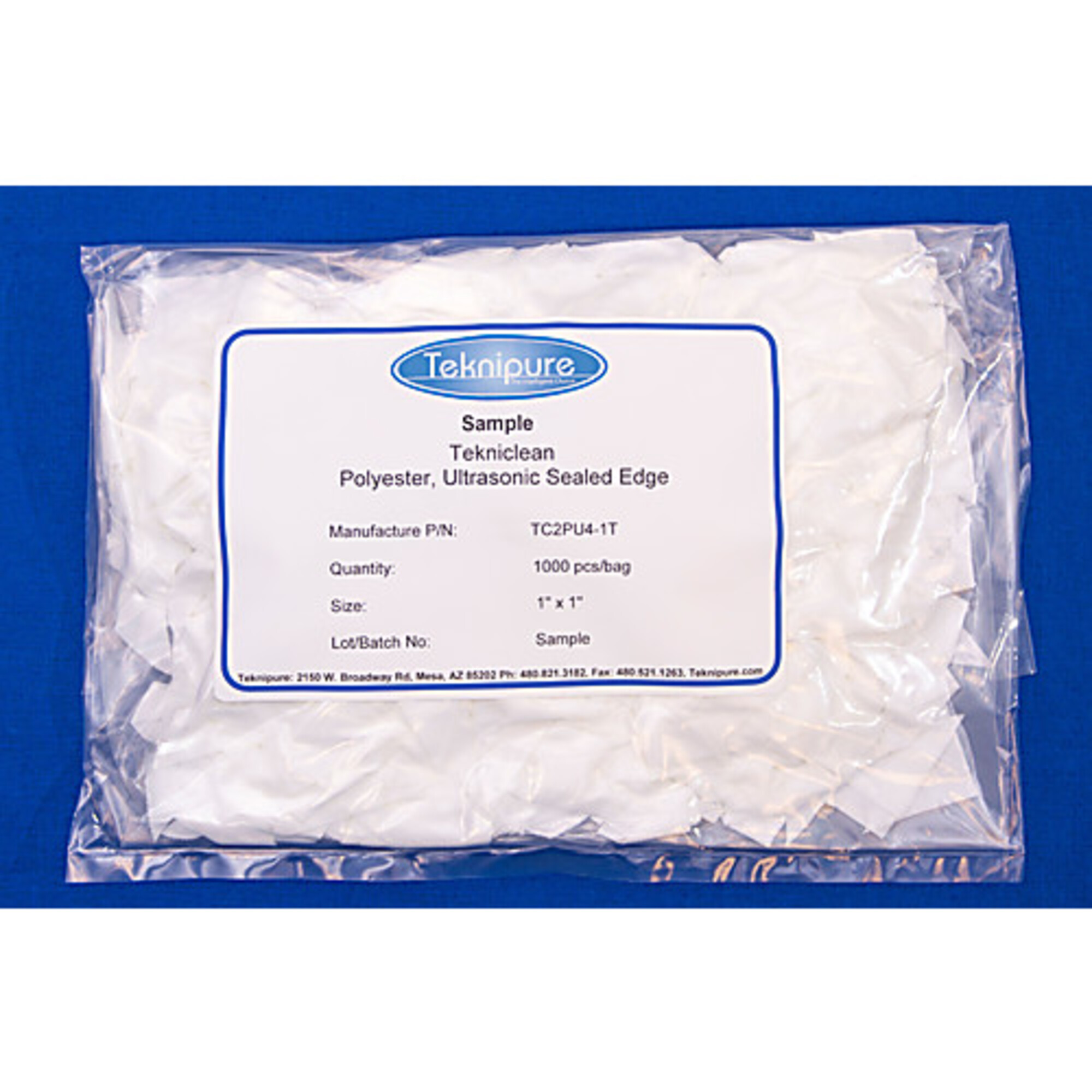 Teknipure - TC2PU4-2T - Poly Knit Laser Sealed Edge Wiper, 150g/m2, 2 ...