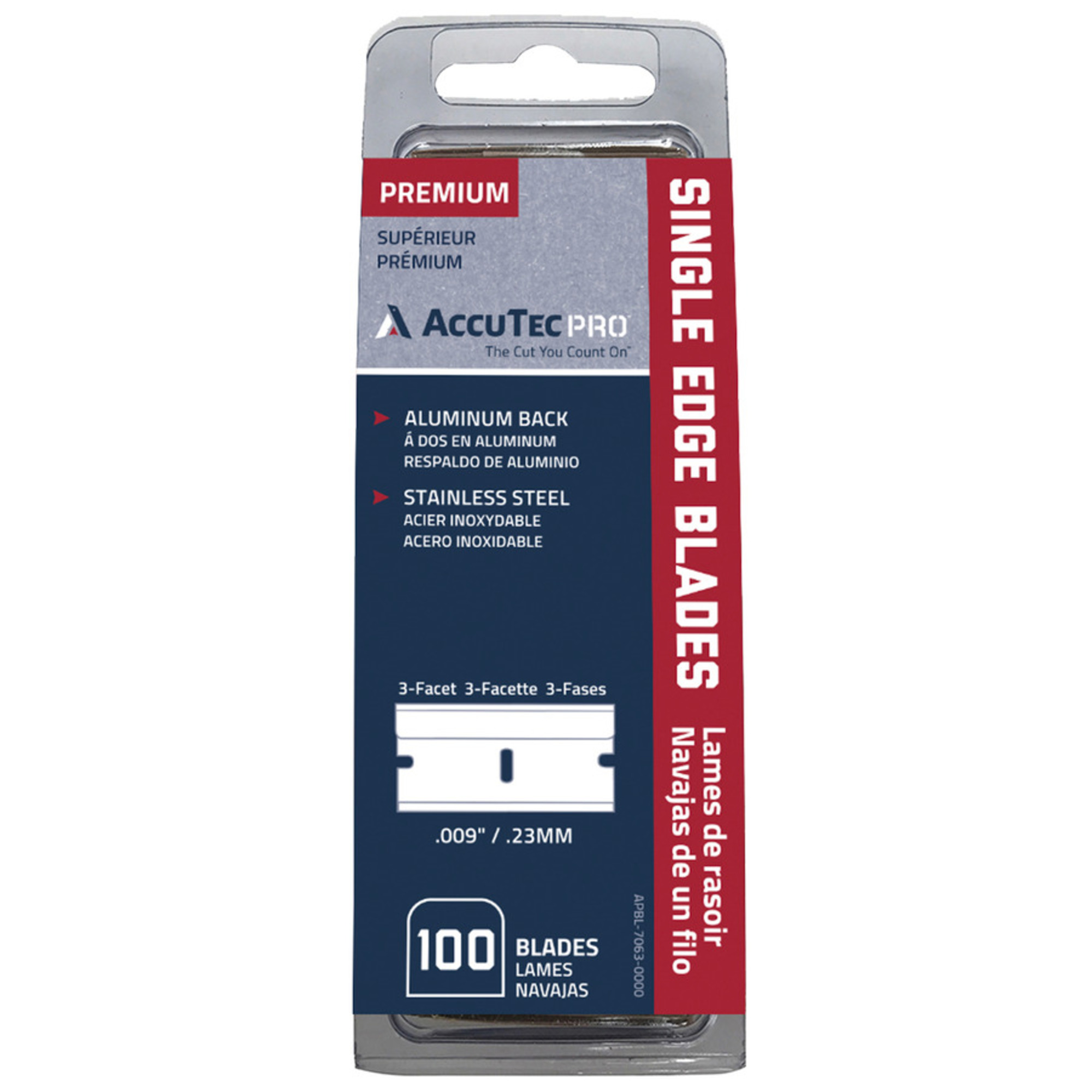 AccuTec Blades - APBL-7063-0000 - BLADE SINGLE EDGE .009 STNLSS CLAM ...