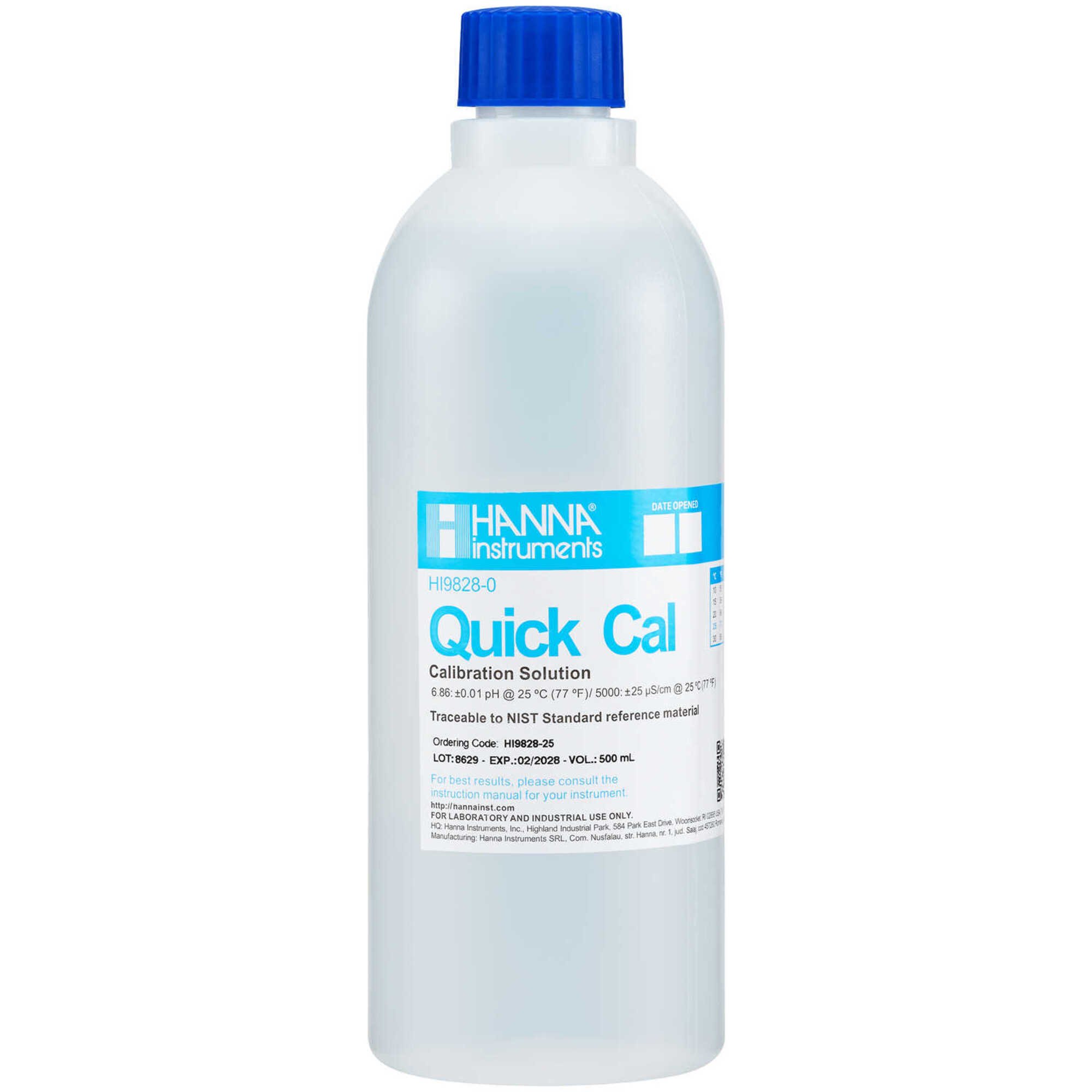 Hanna Instruments - HI9828-25 - Hanna Instruments Quick Cal Solution, 500ml