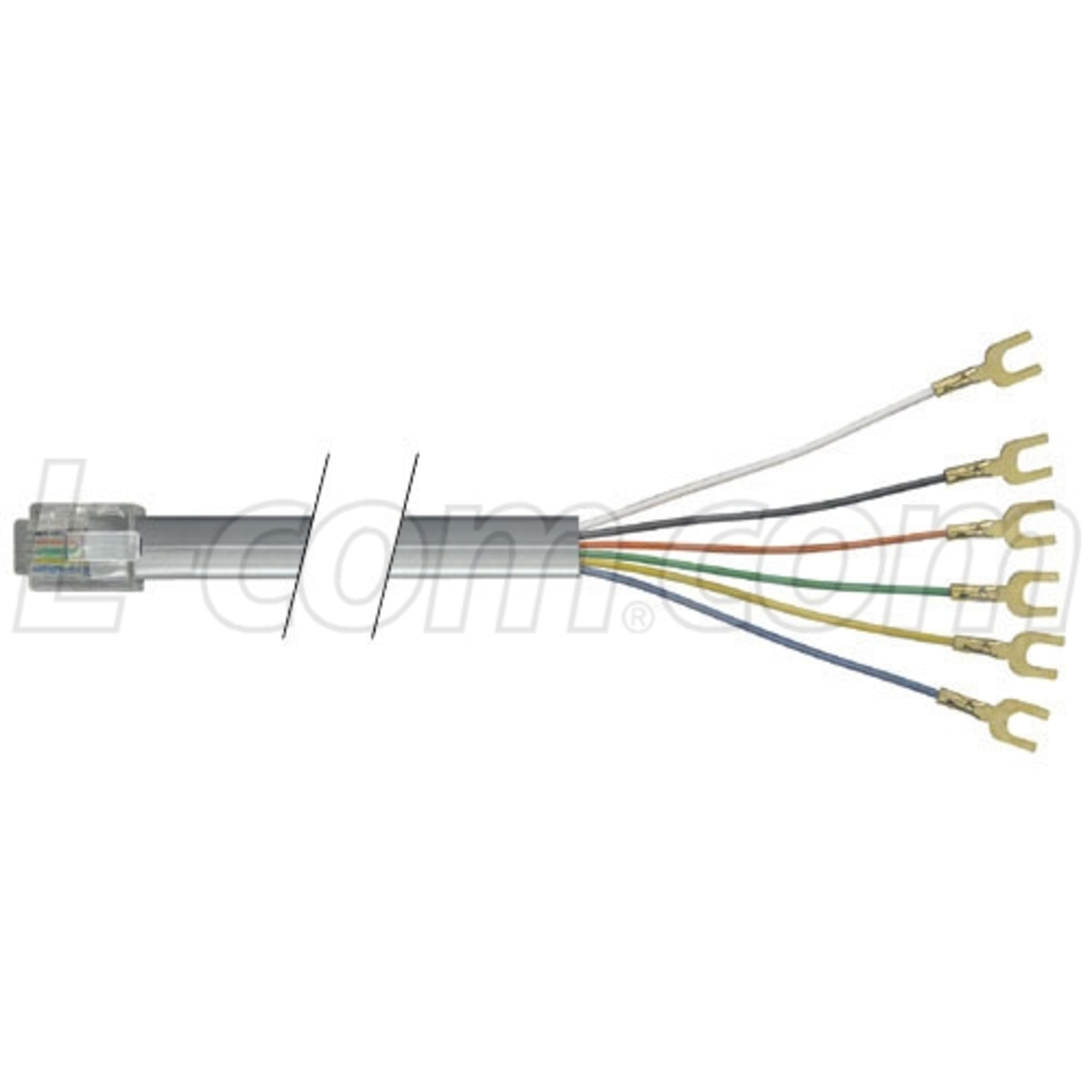 L-Com / Infinite Electronics - TDC028-2 - Flat Modular Cable, RJ12 (6x6 ...