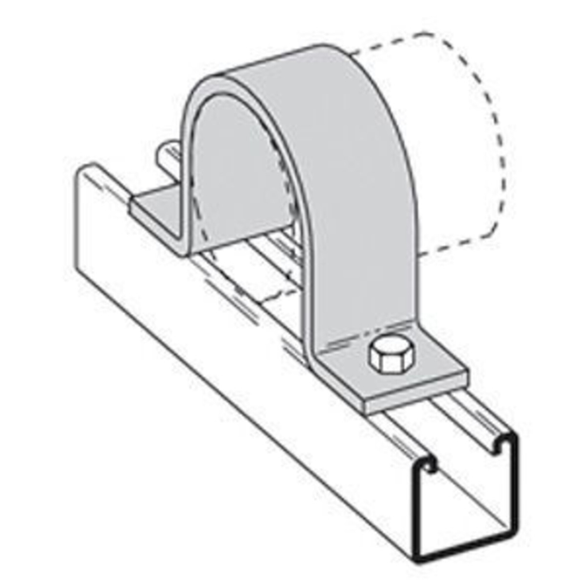 Eaton Electrical - B2400-6HDG - EATON B-LINE SERIES PIPE STRAPS, 6IN ...