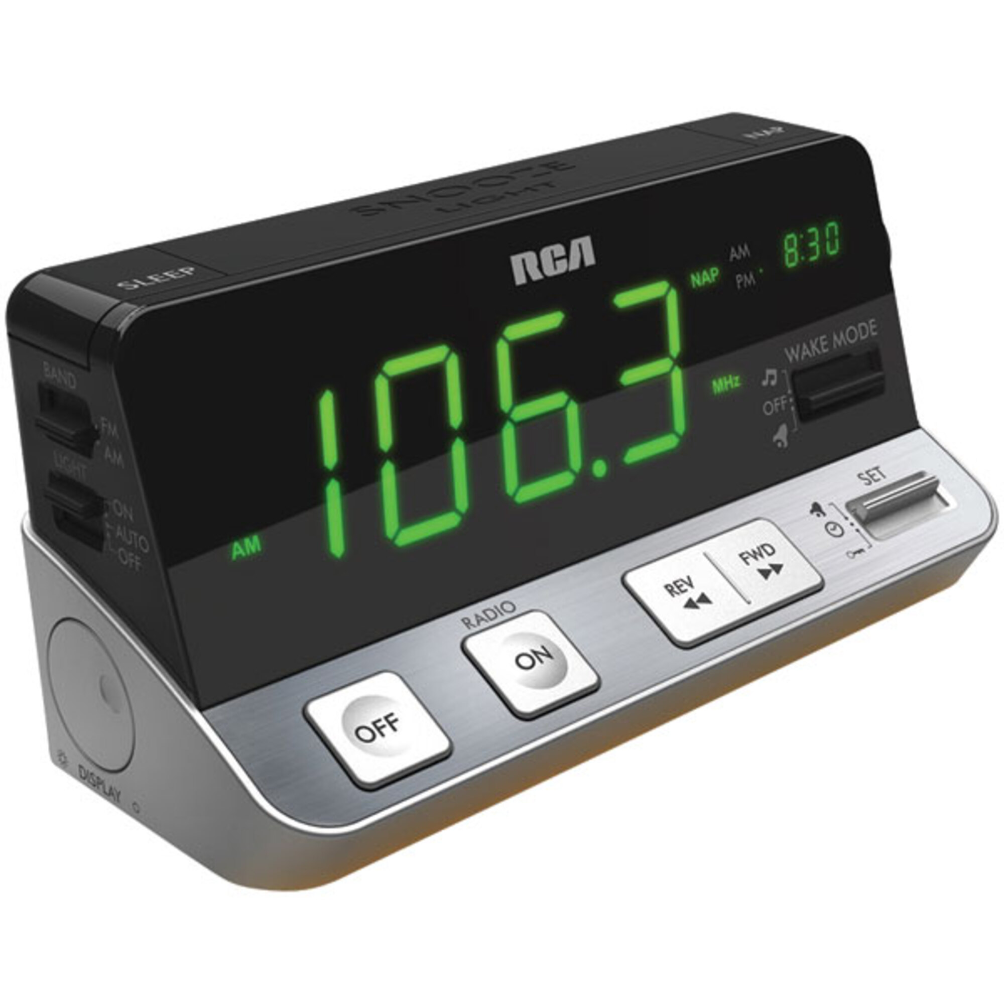 RCA - RPC100 - Rca Rpc100 Single Wake Big Button Alarm Clock Radio