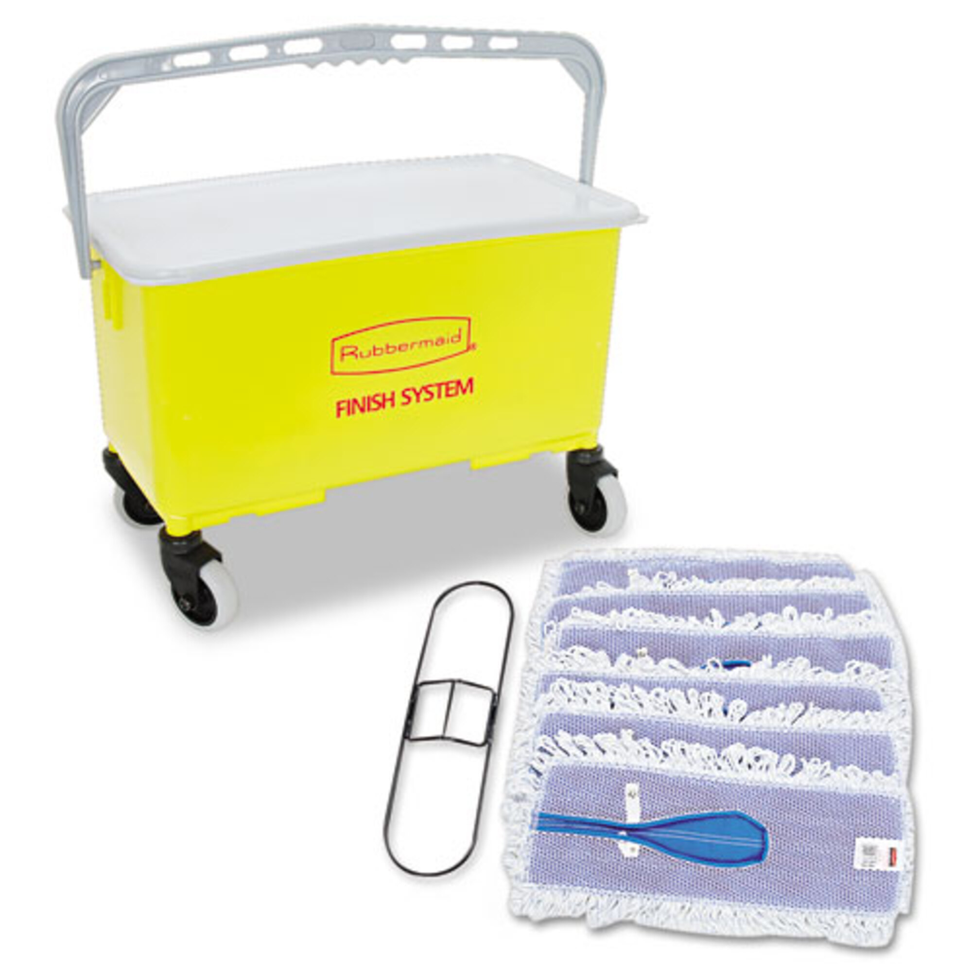 Rubbermaid E0500 Nylon Finish System Starter Kit With Bucket Lid