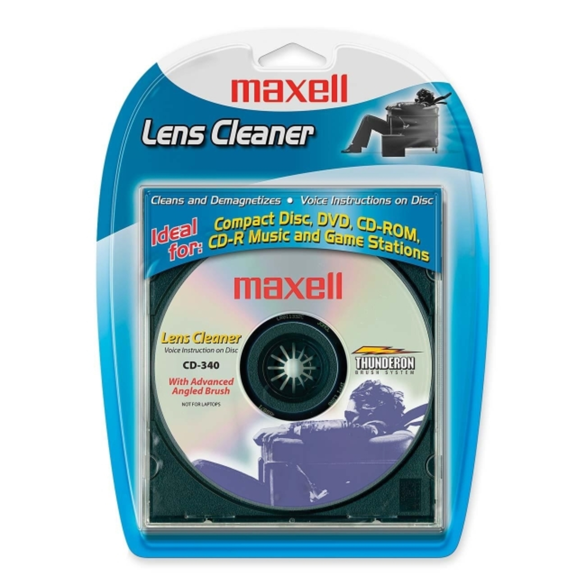 Maxell - 190048 - Maxell CD-340 CD Lens Cleaner - 1 Each