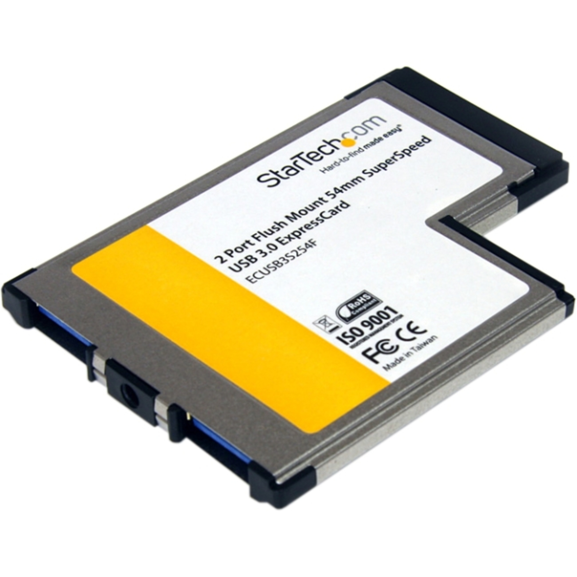 StarTech - ECUSB3S254F - StarTech 2 Port Flush Mount ExpressCard 54mm ...