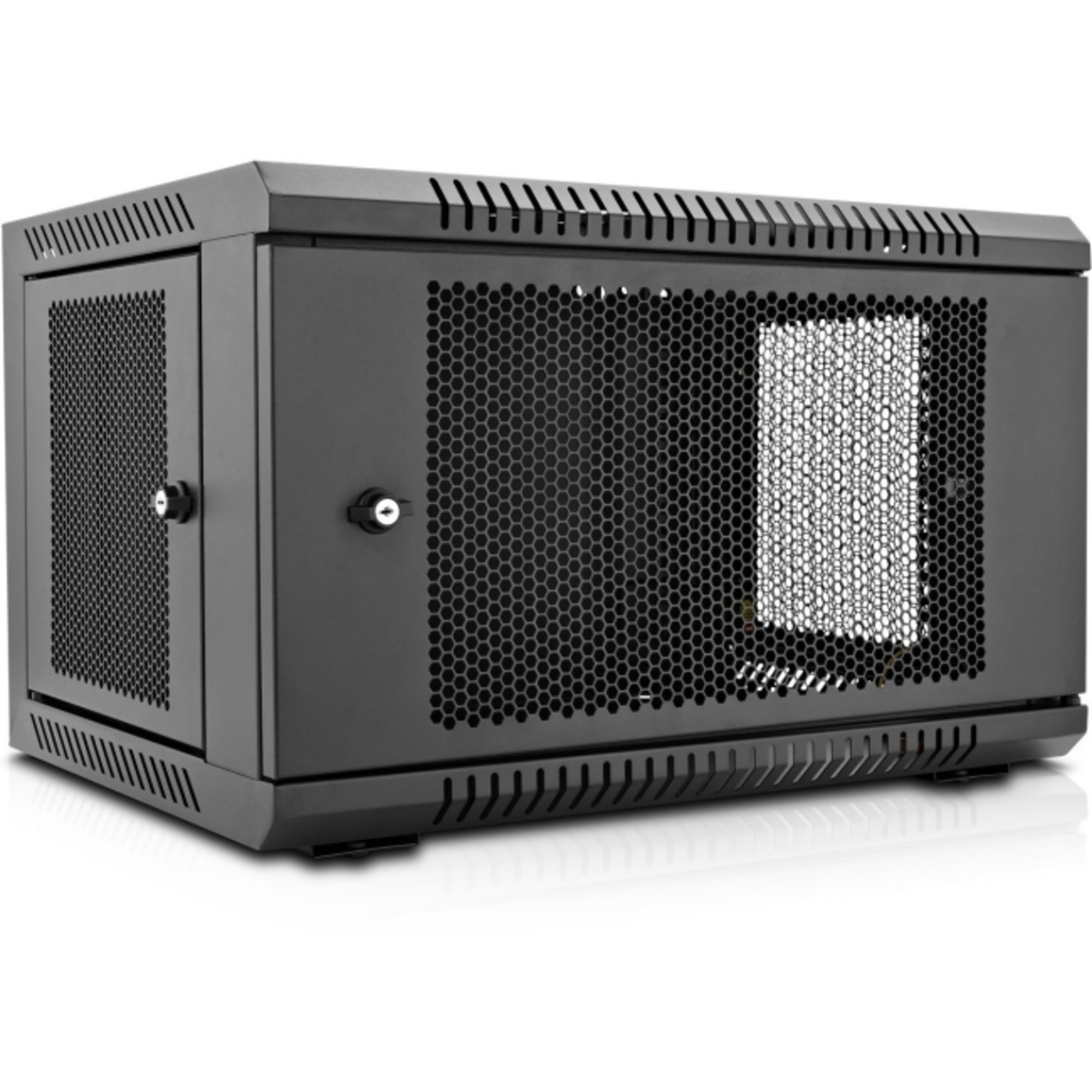 V7 - RMWC6U-1N - V7 6U Rack Wall Mount Vented Enclosure - 6U Rack Wall ...