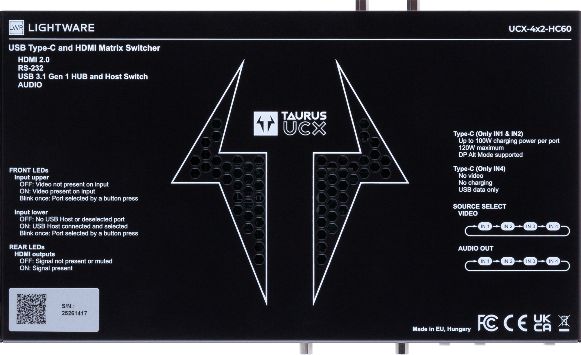 Lightware, Inc - UCX4X2HC60 - UCX-4x2-HC60 | Consumer Av | Professional ...