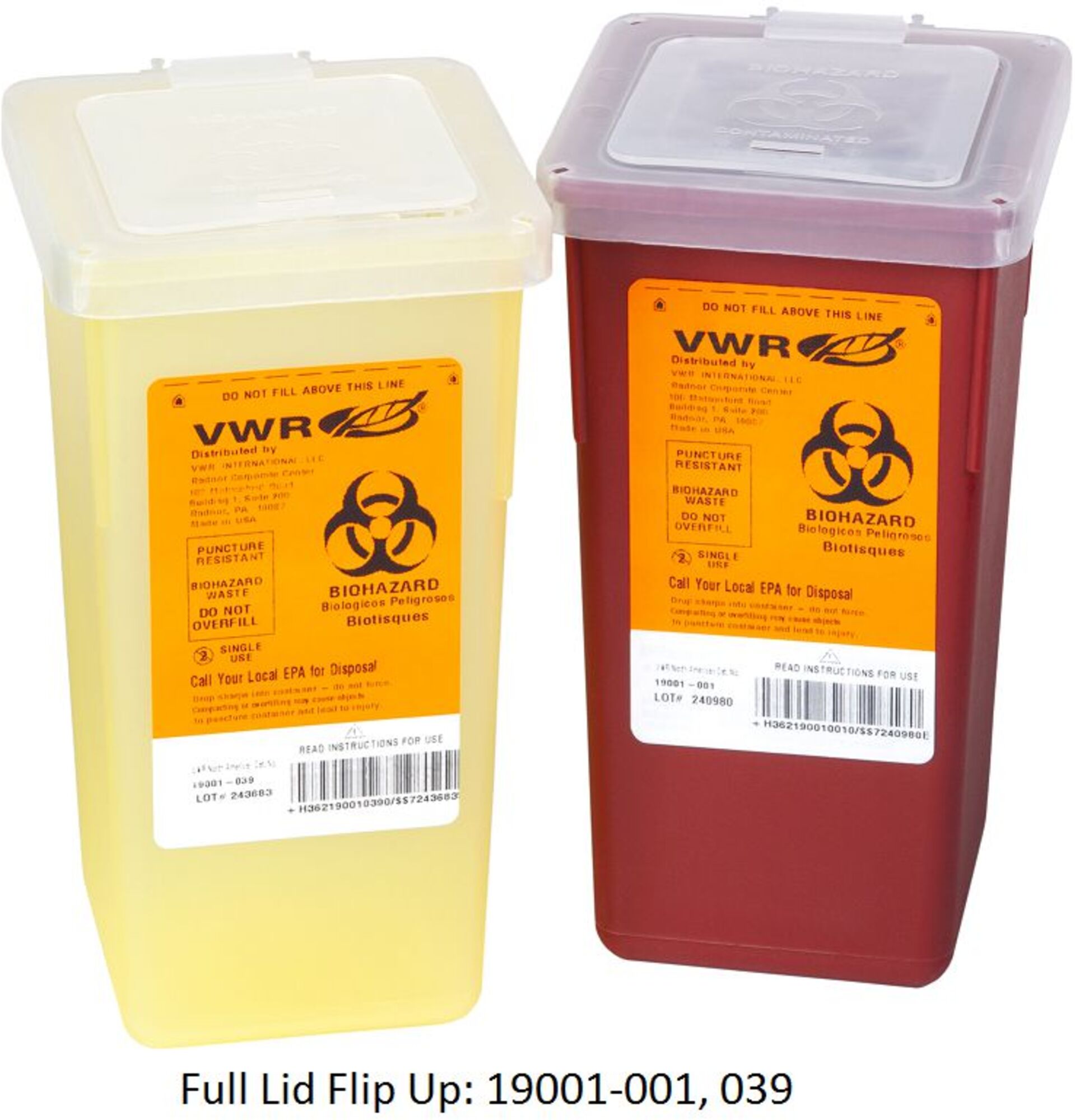 VWR - 19001-039-CASE - VWR SHARPS CONTAINER 32OZ YELLOW (Case ...