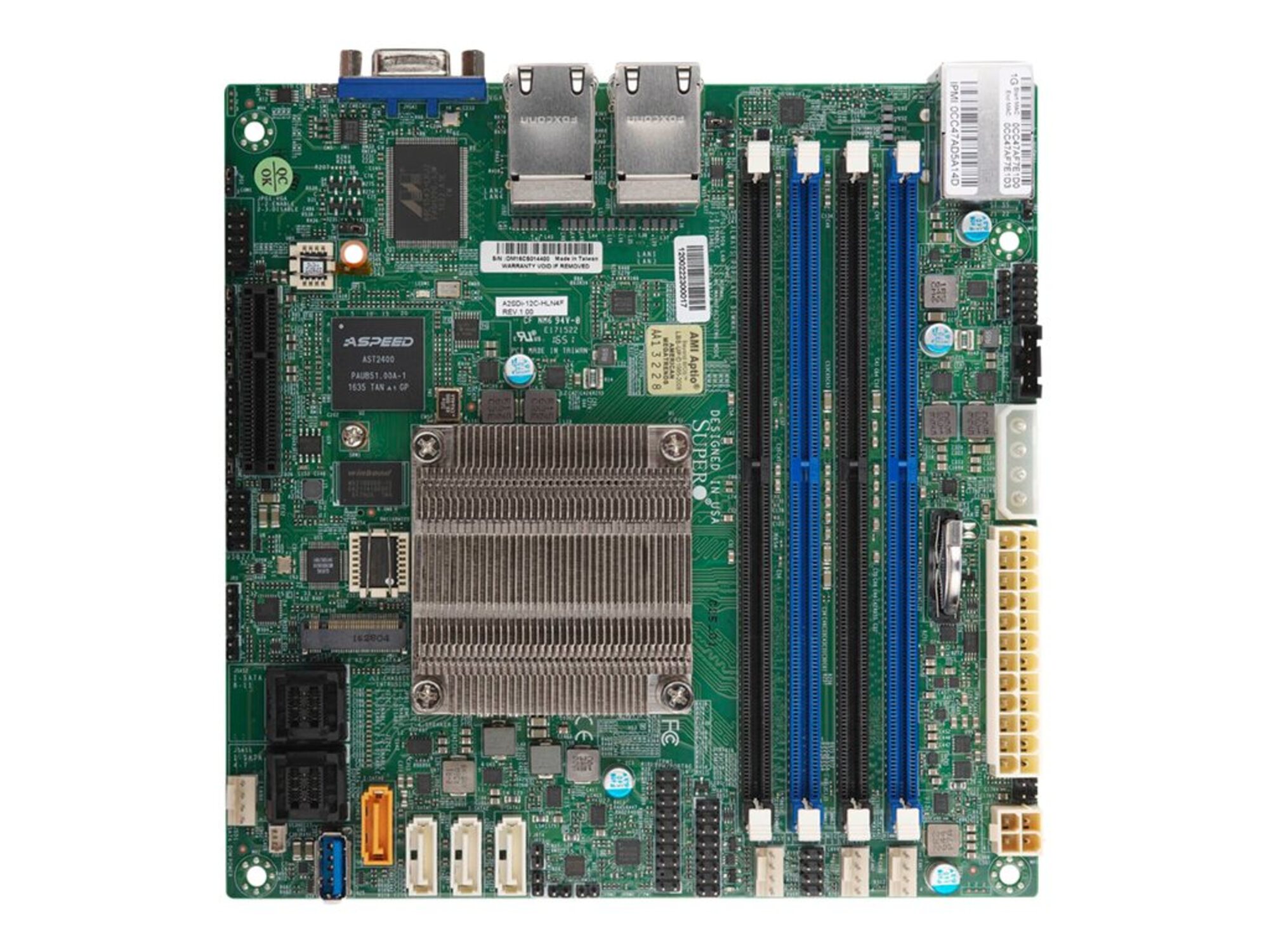 Supermicro - MBD-A2SDI-8C-HLN4F-B - Supermicro MBD-A2SDI-8C-HLN4F-B ...