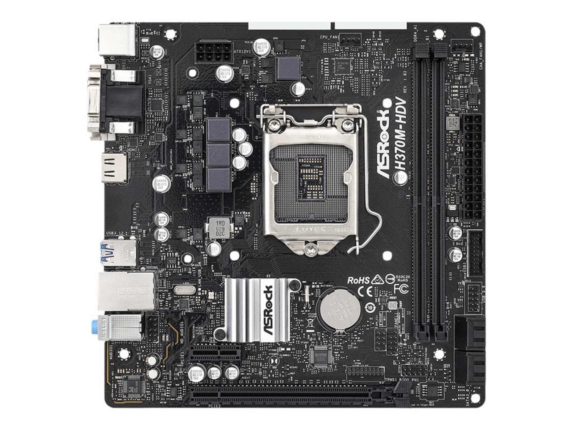 ASRock - H370M-HDV - ASRock H370M-HDV - Motherboard - micro ATX ...