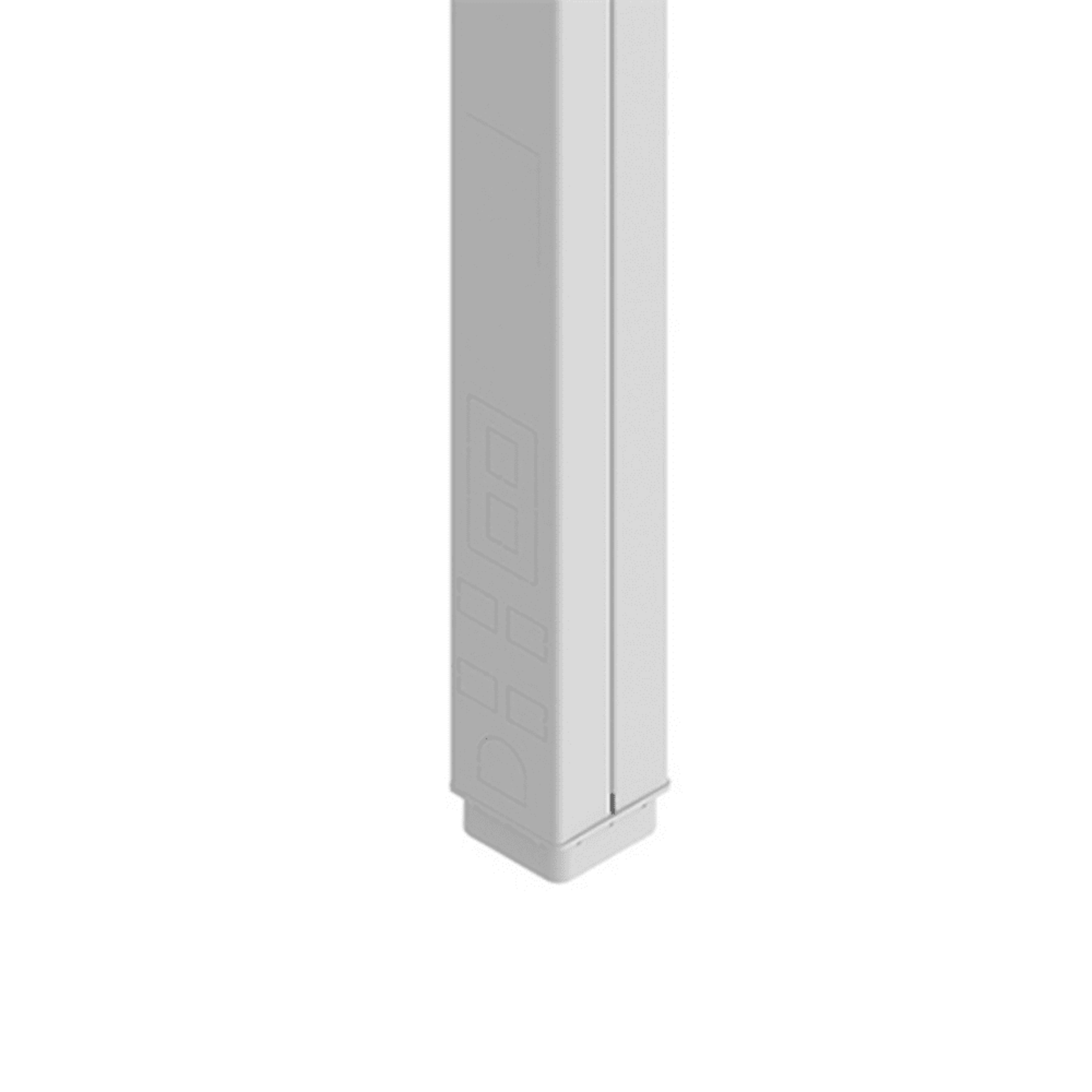 Wiremold / Legrand - 25DTC-4WH - 25DTC Series, Blank Pole, Steel, White ...