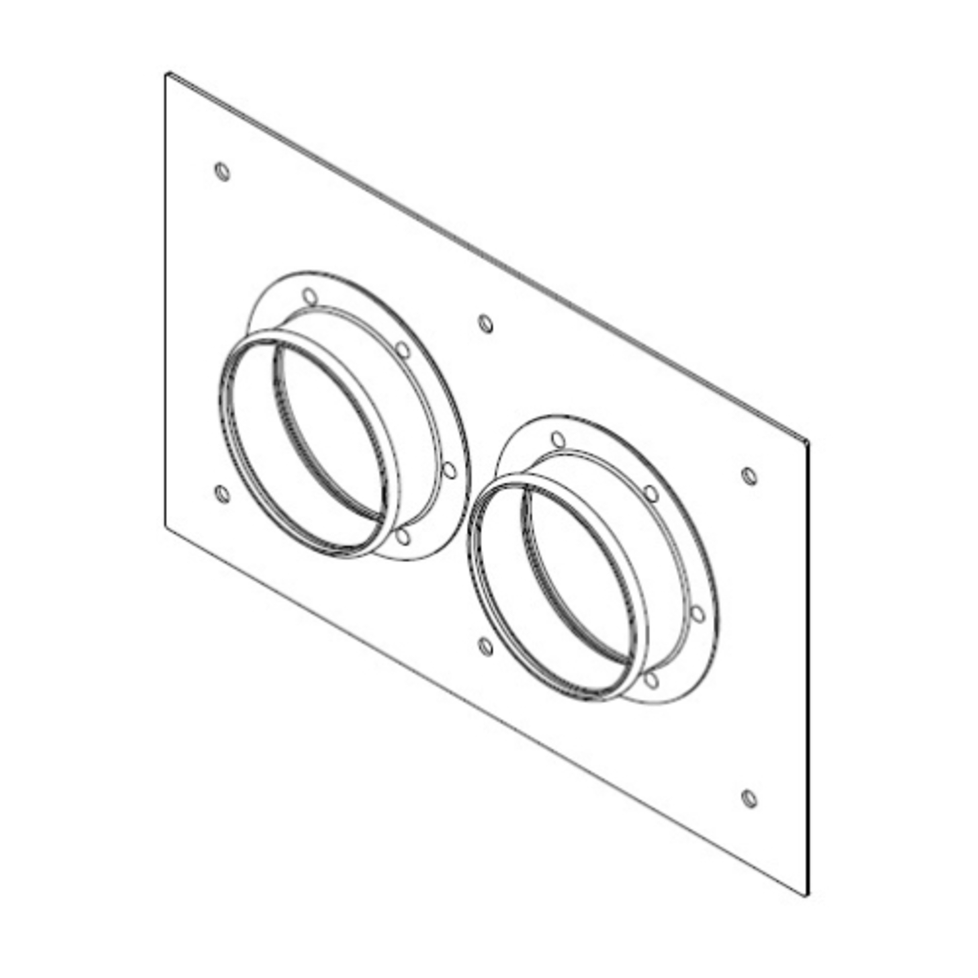 Ventev - WSEP4-1X2 - Port Entry Feed-thru (4"), 2 holes