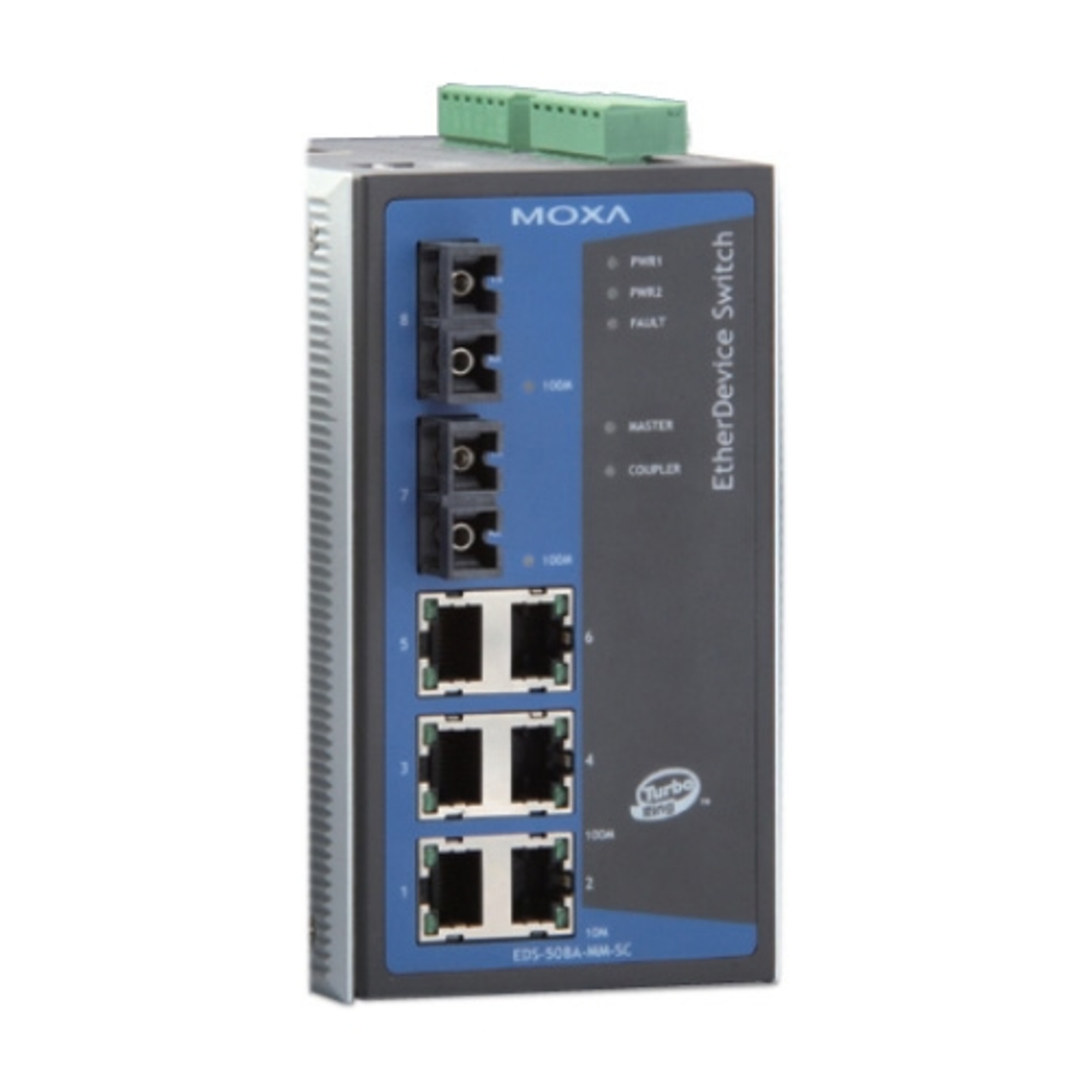 Moxa Group - EDS-508A-MM-ST - Industrial 6x10/100BaseT, 2xMM ST Managed ...